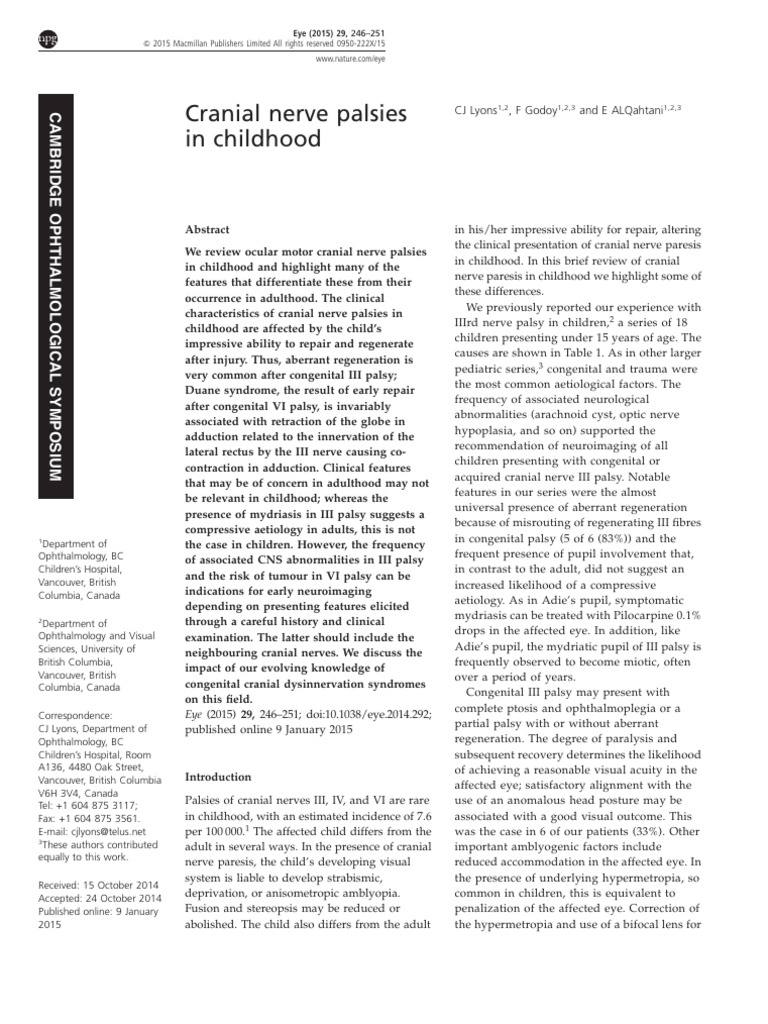 cnp in childhood | PDF | Medical Specialties | Human Anatomy