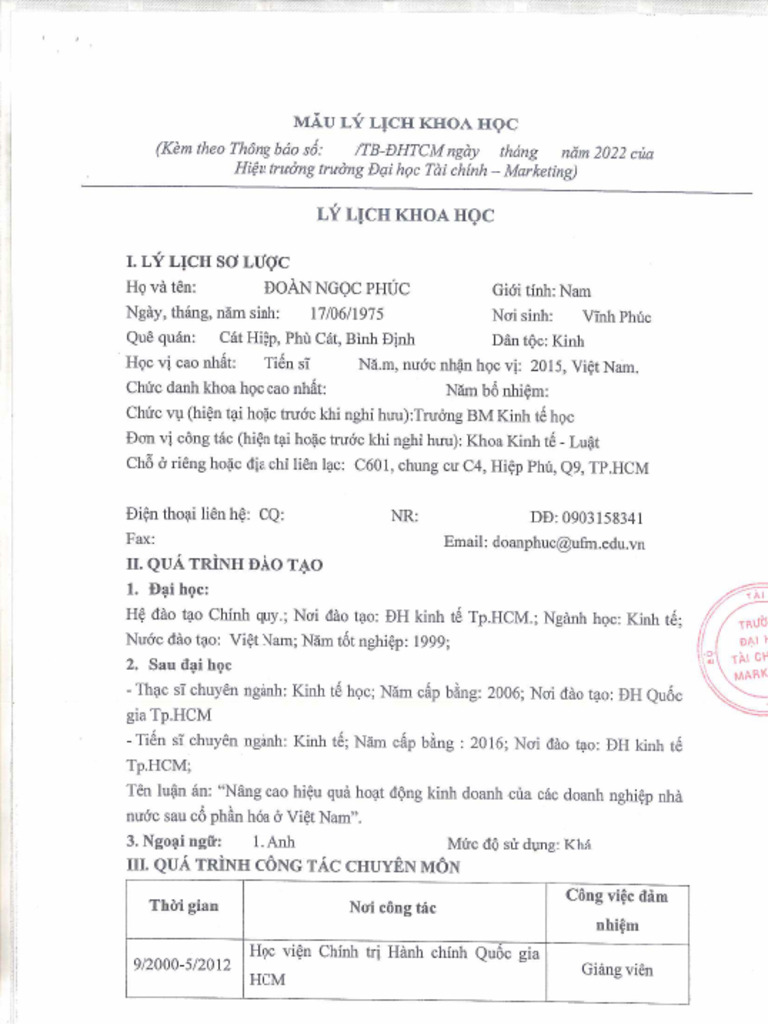 LLKH - Doan Ngoc Phuc | PDF