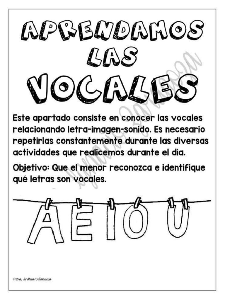 Aprendamos Las Vocales MEEP | PDF