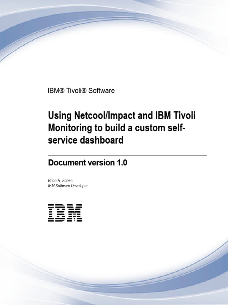 scenario_NetcoolImpact_Tivolimonitoring_custom_dashboard | PDF | Software Engineering ...