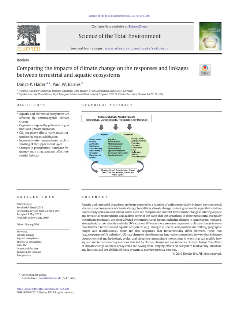 Climate Change Effects on Ecosystems | PDF | Climate Change | Ecosystem