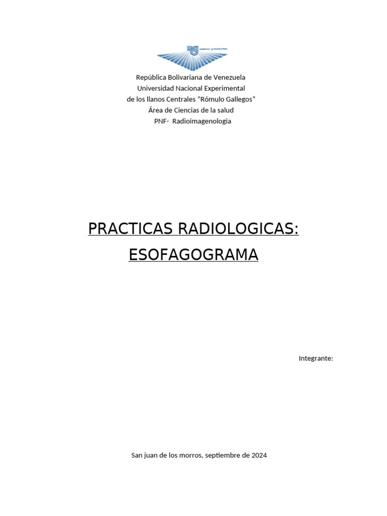 Informe Esofagograma | PDF | Esófago | La enfermedad por reflujo ...