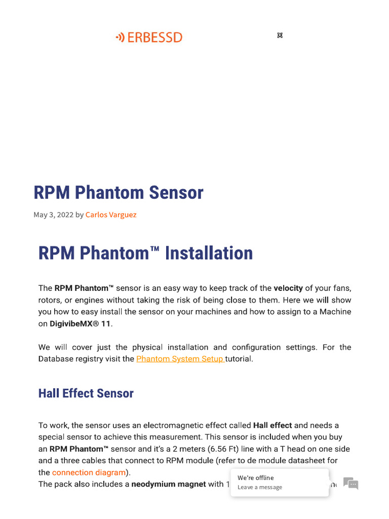 RPM Phantom Sensor – ERBESSD INSTRUMENTS | PDF