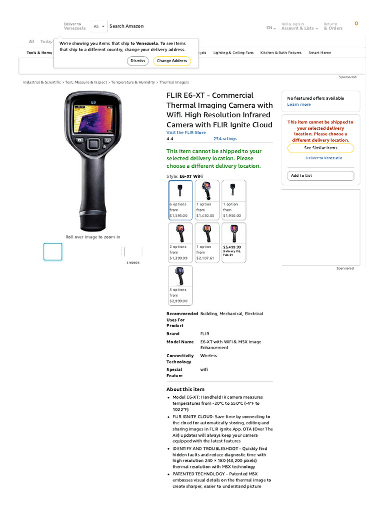 FLIR E6-XT - Commercial Thermal Imaging...ra with FLIR Ignite Cloud - Amazon | PDF