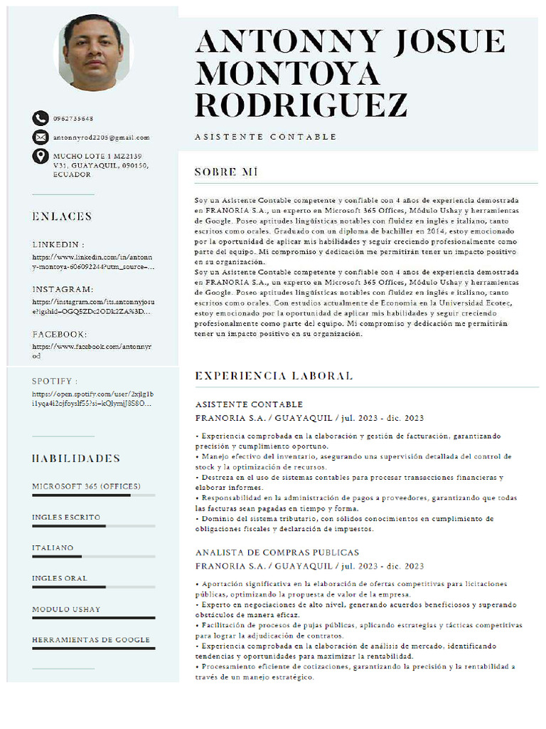 Cv-Antonny Montoya Rodriguez 12-2023 2 | PDF