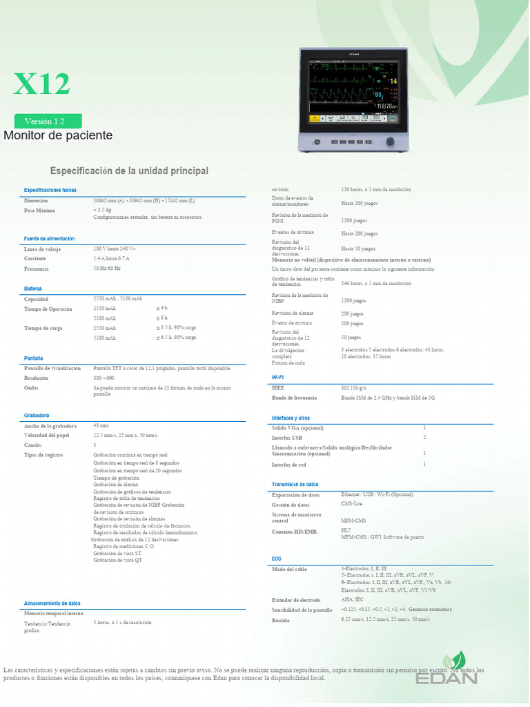 T - X12 Data Sheet-V1.2 | PDF