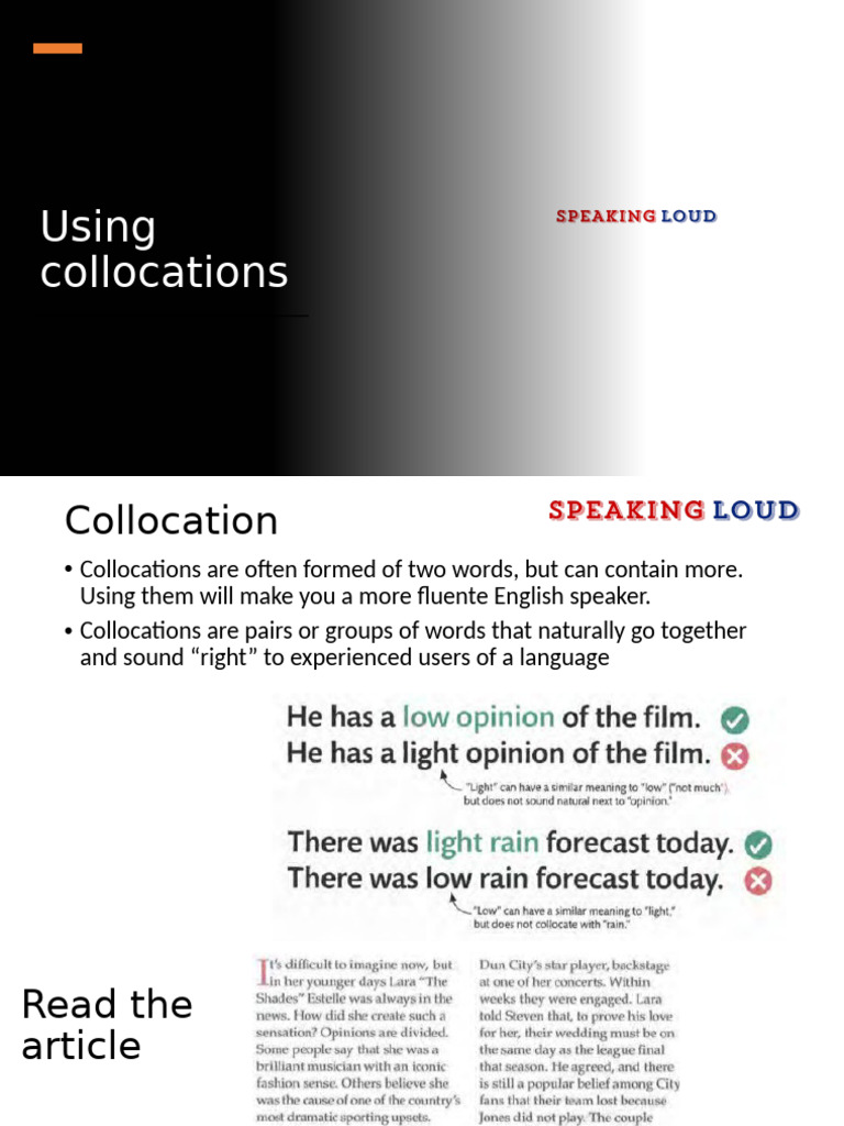 5.using Collocations - Speaking Loud | PDF