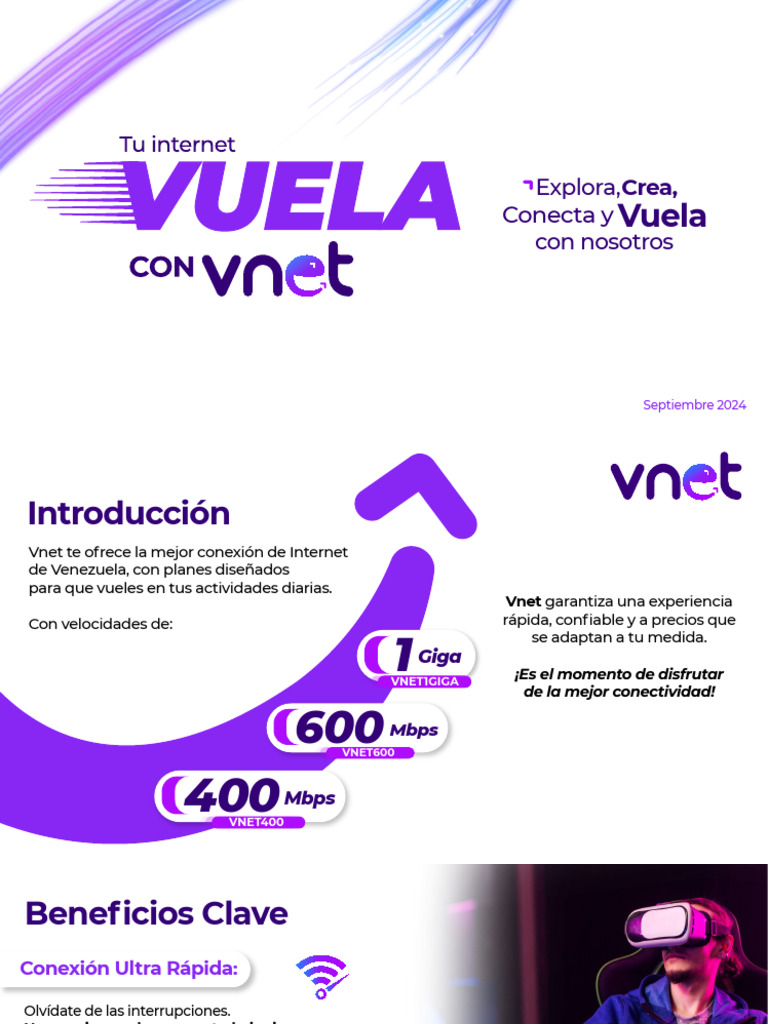 Internet Rápido y Confiable con Vnet | PDF | Streaming Media | Internet