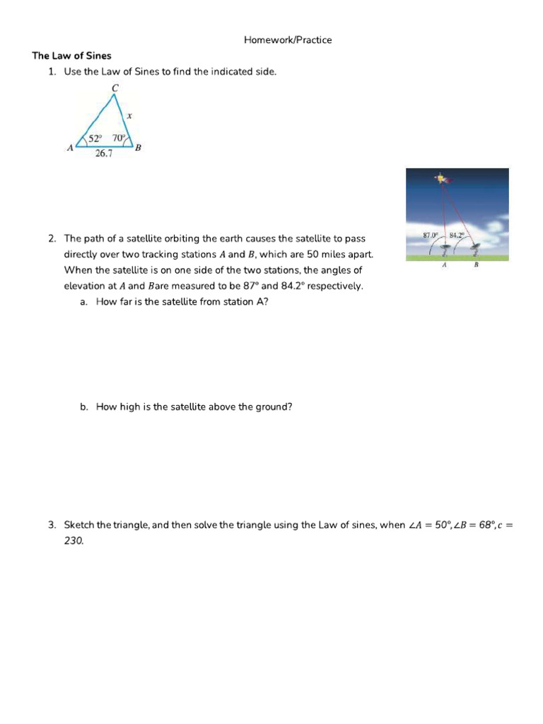 U5D2 Law of Sines | PDF