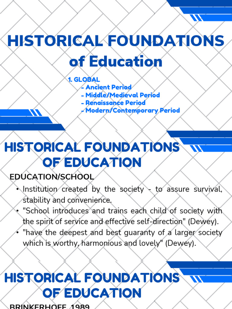 Historical Foundations of Education | PDF | Teachers | Schools