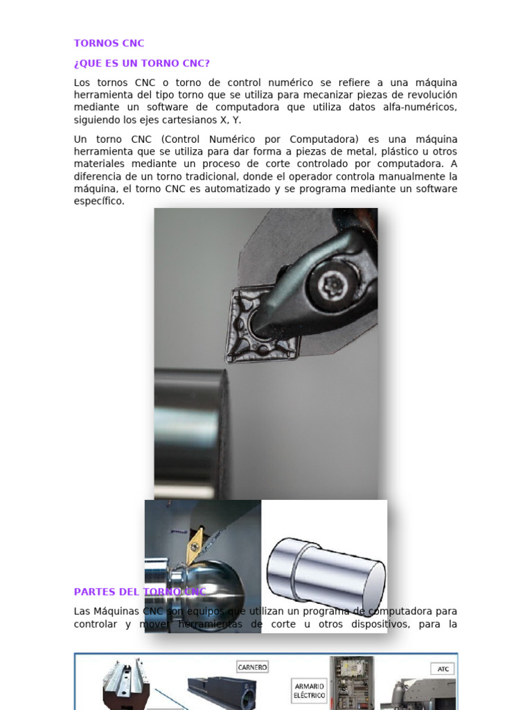 Tornos CNC | PDF | Control numerico | Perforar
