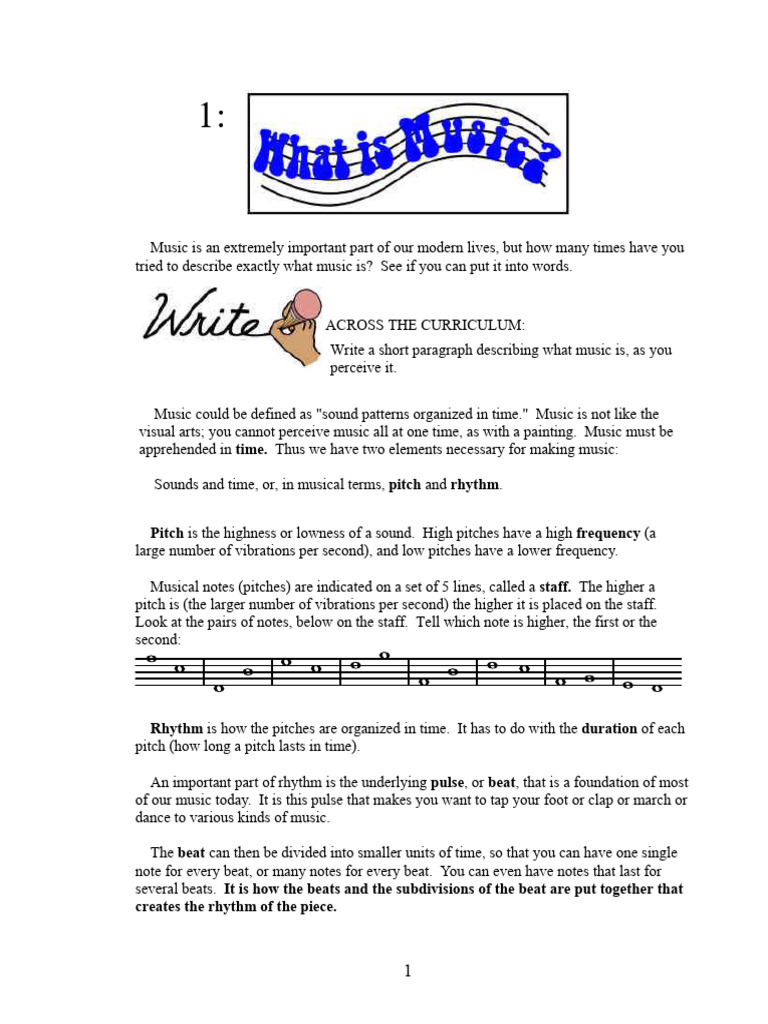 Grade 6 Music Summer Packet | PDF | Pitch (Music) | Rhythm