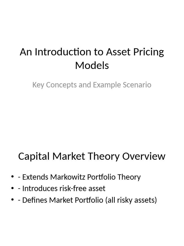 Asset Pricing Models Presentation | PDF
