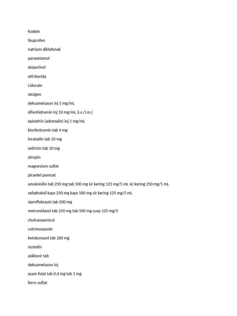 Obat Emergency Dan Obat Esensial | PDF | Pharmacology | Biomolecules