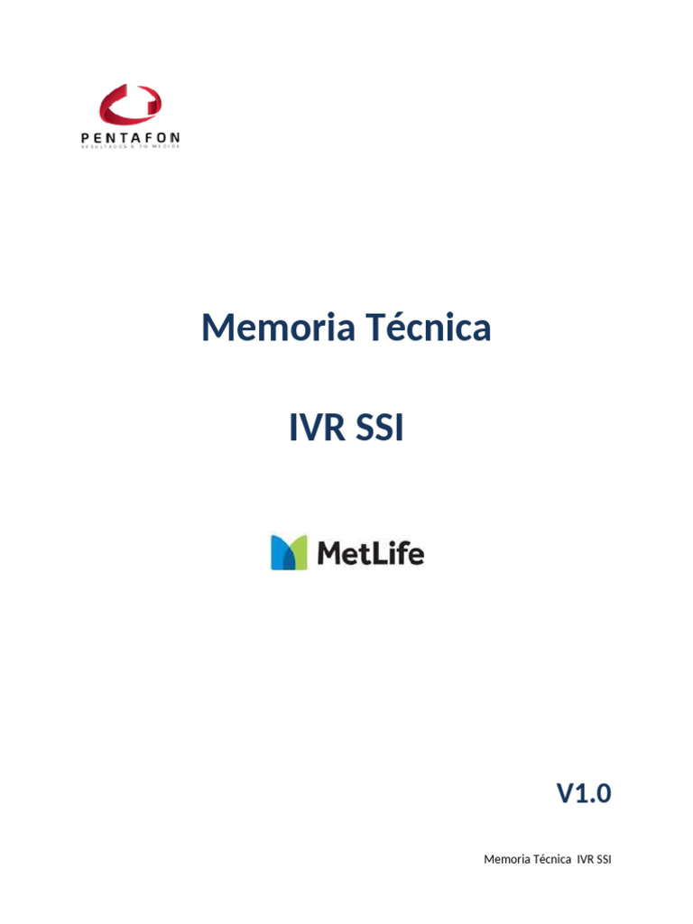 MemoriaTecnica IVR METLIFE | PDF | Informática | Software