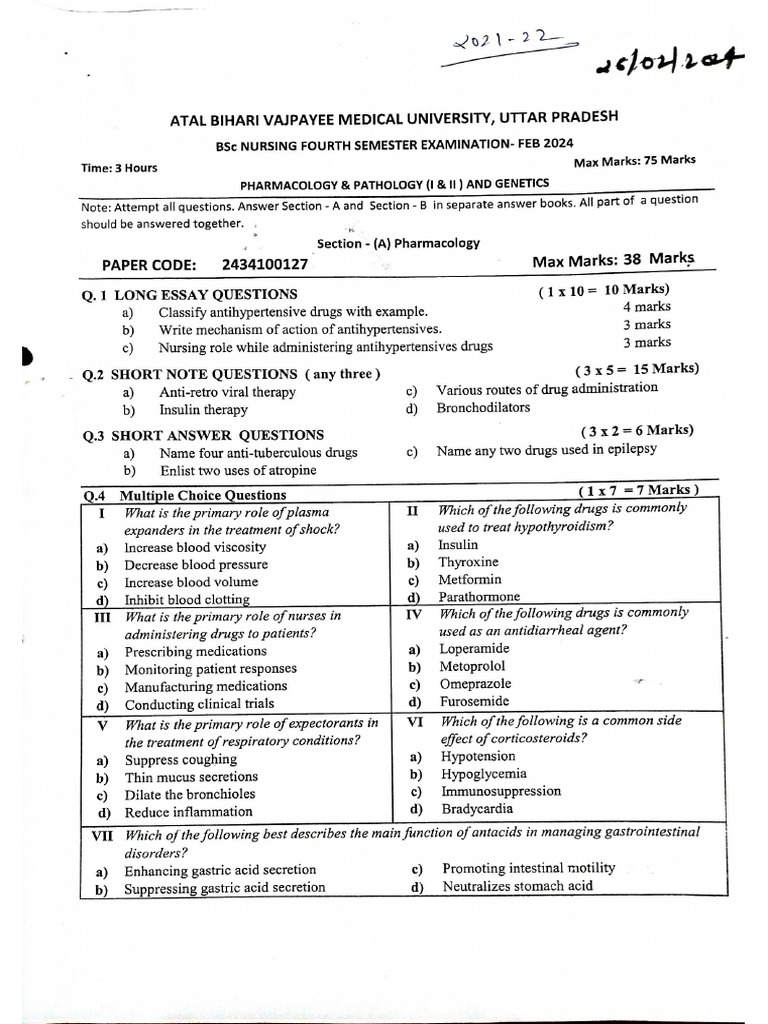 Pharmacology, Pathology 1&2and Genetics | PDF