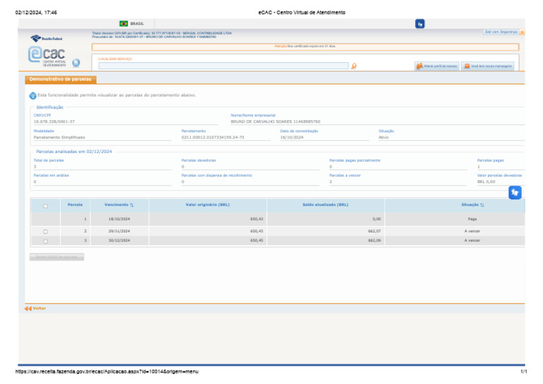 eCAC - Centro Virtual de Atendimento | PDF | Business