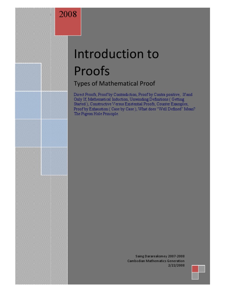 Introduction To Proofs Pdf Mathematical Proof Prime Number