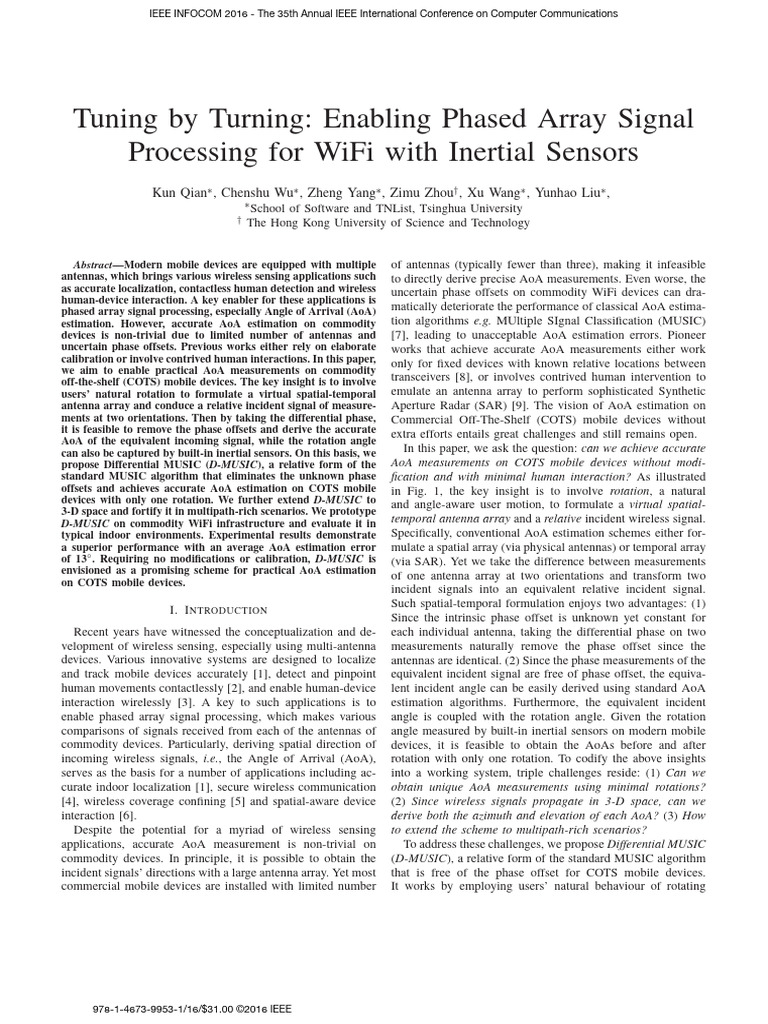 Infocom16 Qian | PDF | Antenna (Radio) | Eigenvalues And Eigenvectors