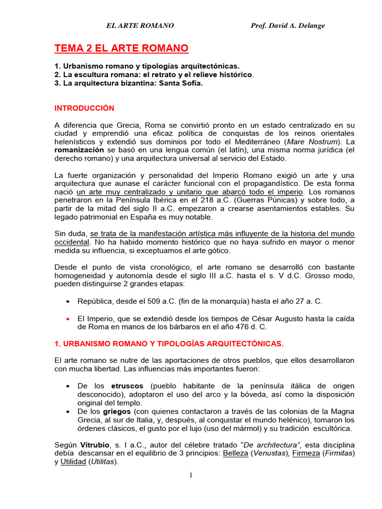 APUNTES Unidad 2 El Arte Romano (Actualizado) (1) | PDF | imperio ...