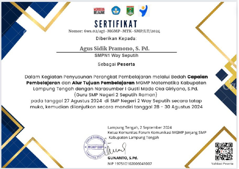Agus Sidik Pramono, S. Pd. | PDF