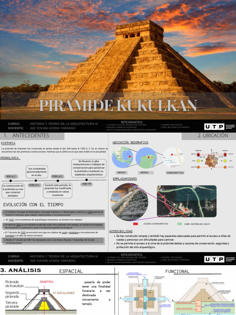 Pirámide de Kukulkán: Historia y Arquitectura | PDF | Pirámide | Civilización maya
