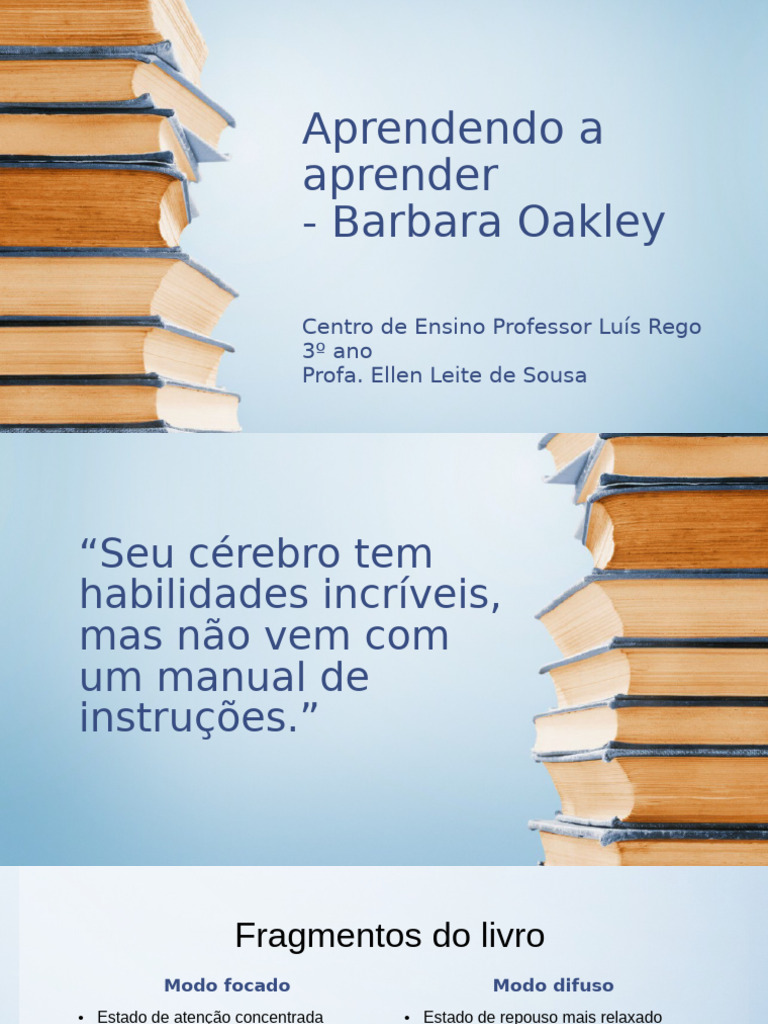 Aprendendo a aprender | PDF | Aprendizado | Memória de trabalho