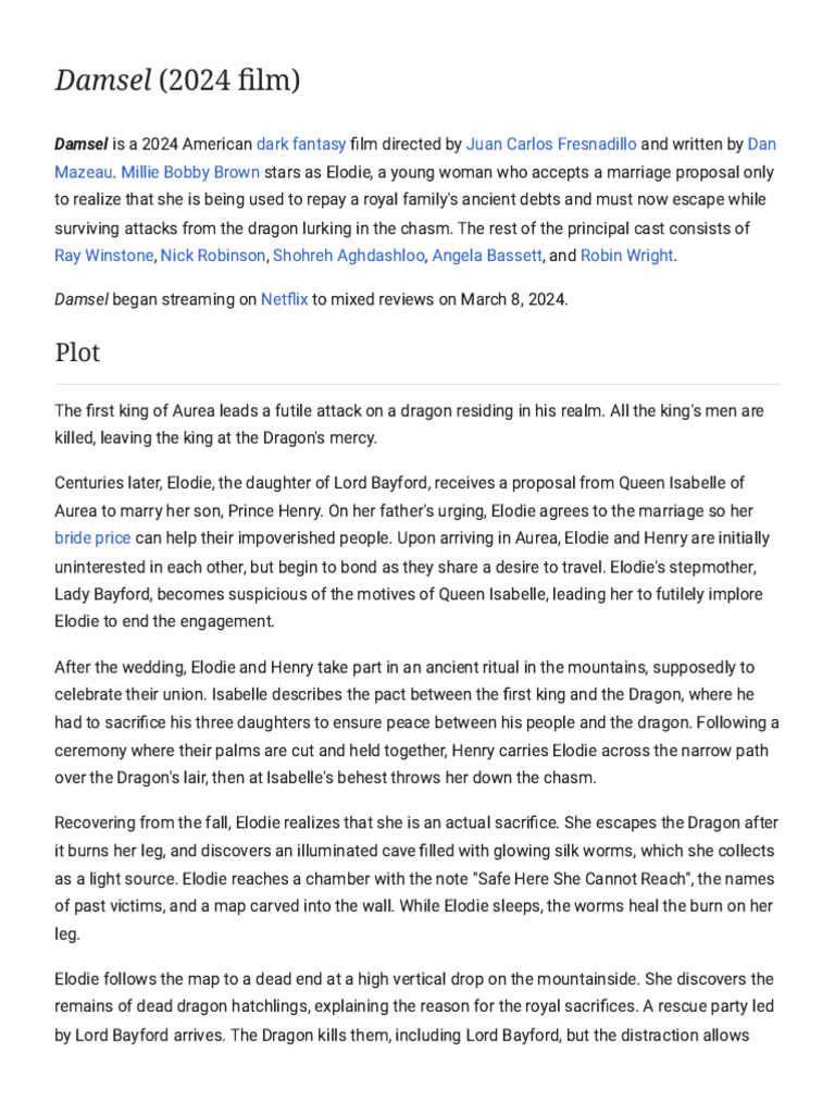 Damsel: A Dark Fantasy Adventure | PDF