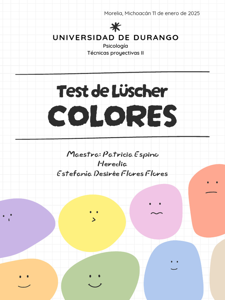 Test de Los Colores de Luscher | PDF | Sicología | Las emociones
