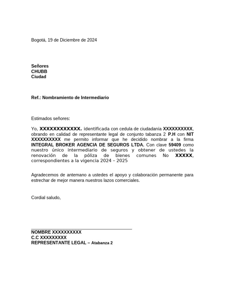 Carta de Nombramiento Atabanza 2 | PDF
