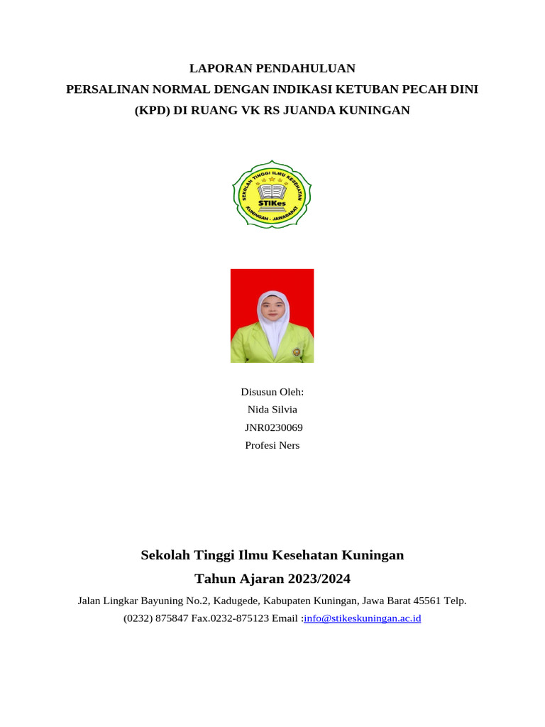 Lp Persalinan Normal Nida Silvia Fix | PDF