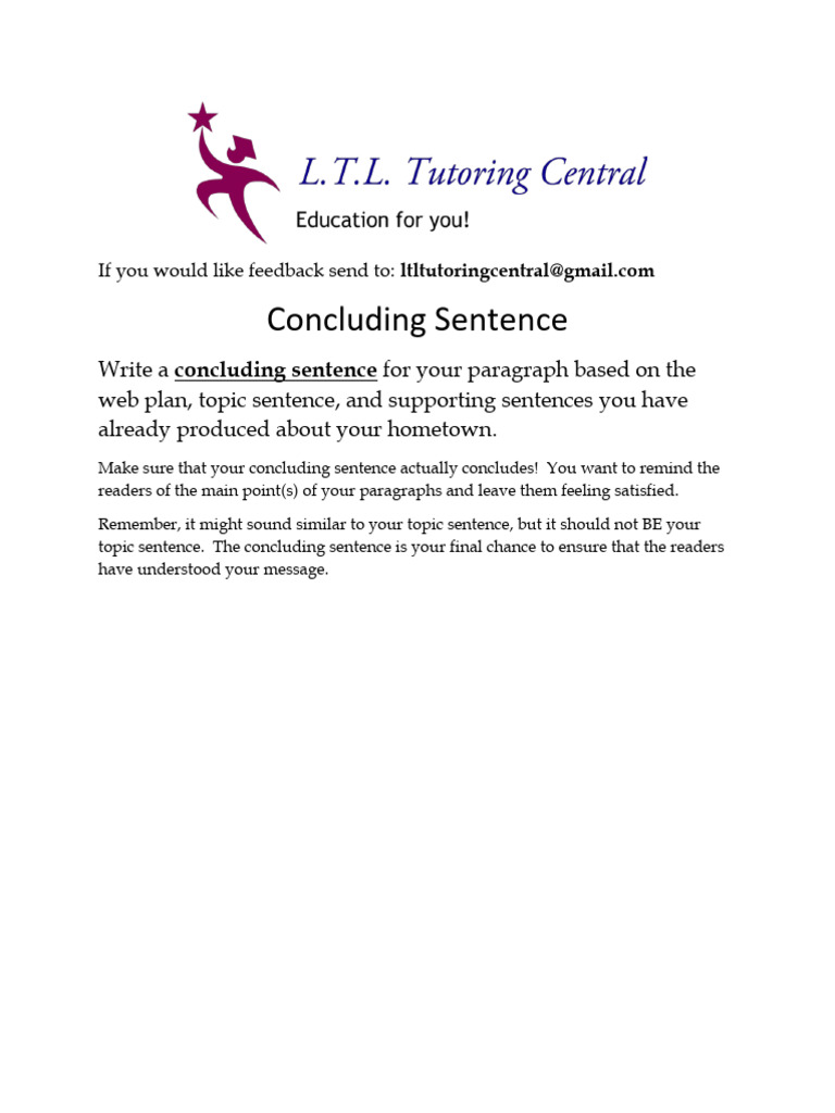 4 Concluding Sentence | PDF