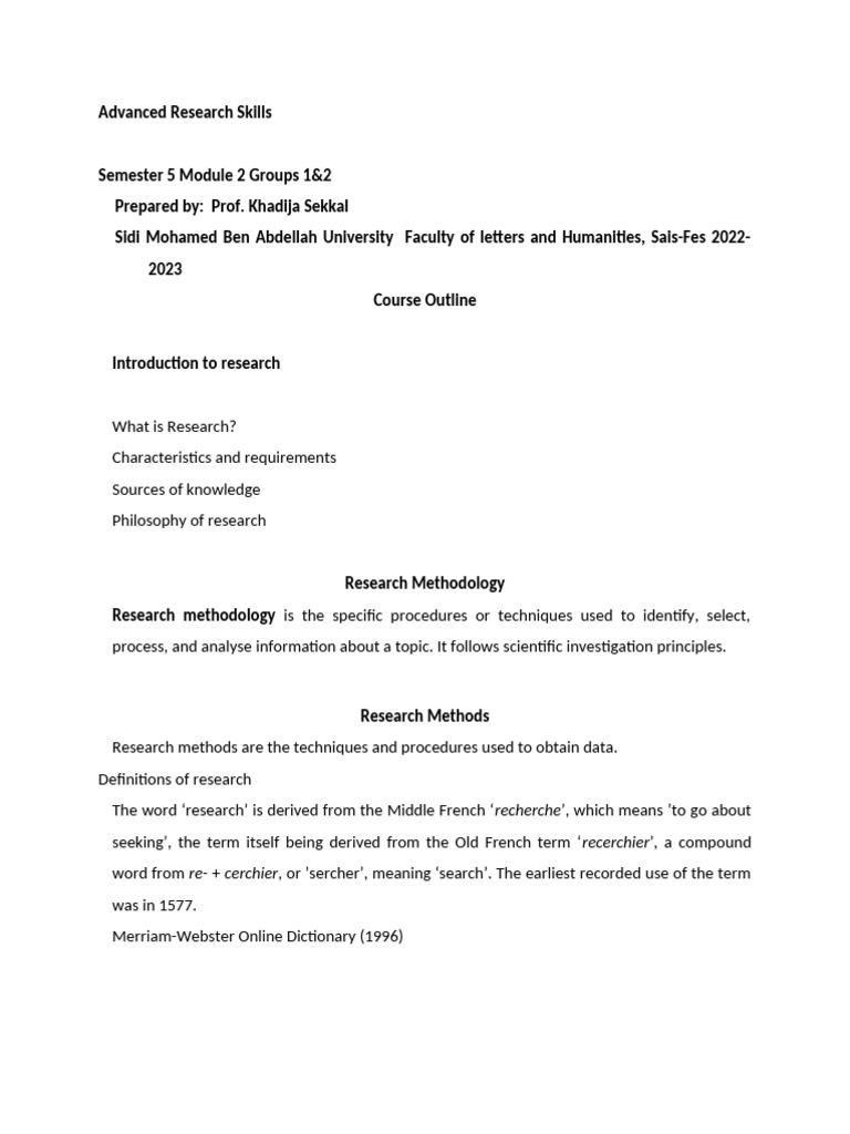 Advanced Research Skills Overview | PDF | Deductive Reasoning ...