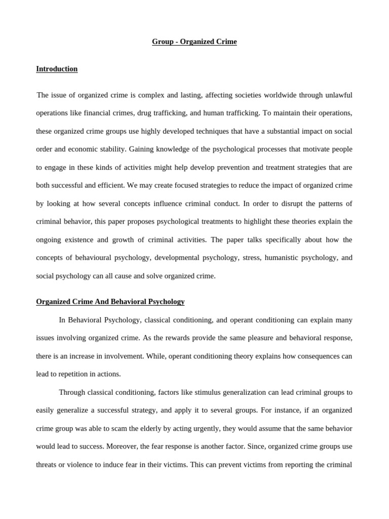 Organized Crime - Sama Ahmed Sameh Maged Rongfei Li Roshdy Roshdy Zeyad El Menshawy | PDF ...