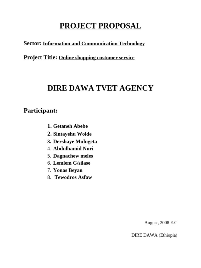 Online Shopping Customer Service Proposal | PDF | Databases | Software