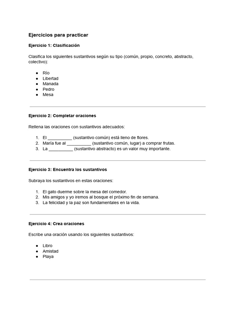 Ejercicios para Practicar | PDF | Adverbio | Pronombre