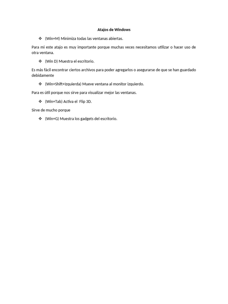 Atajos de Windows | PDF