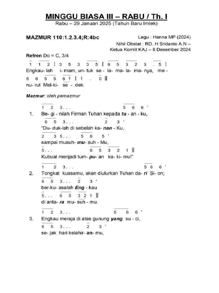MT Misa Imlek 29-01-2025 | PDF