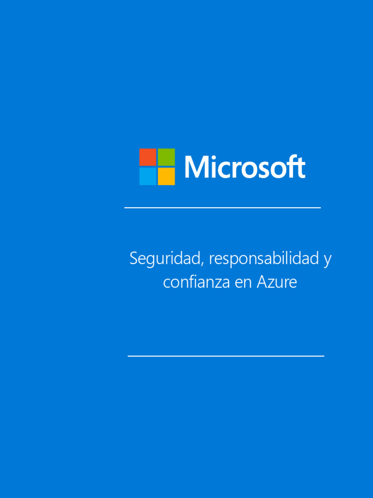 Seguridad y Responsabilidad en Azure | PDF | Computación en la nube ...