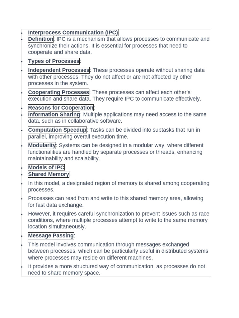 Interprocess Communication | PDF | Process (Computing) | Network Socket