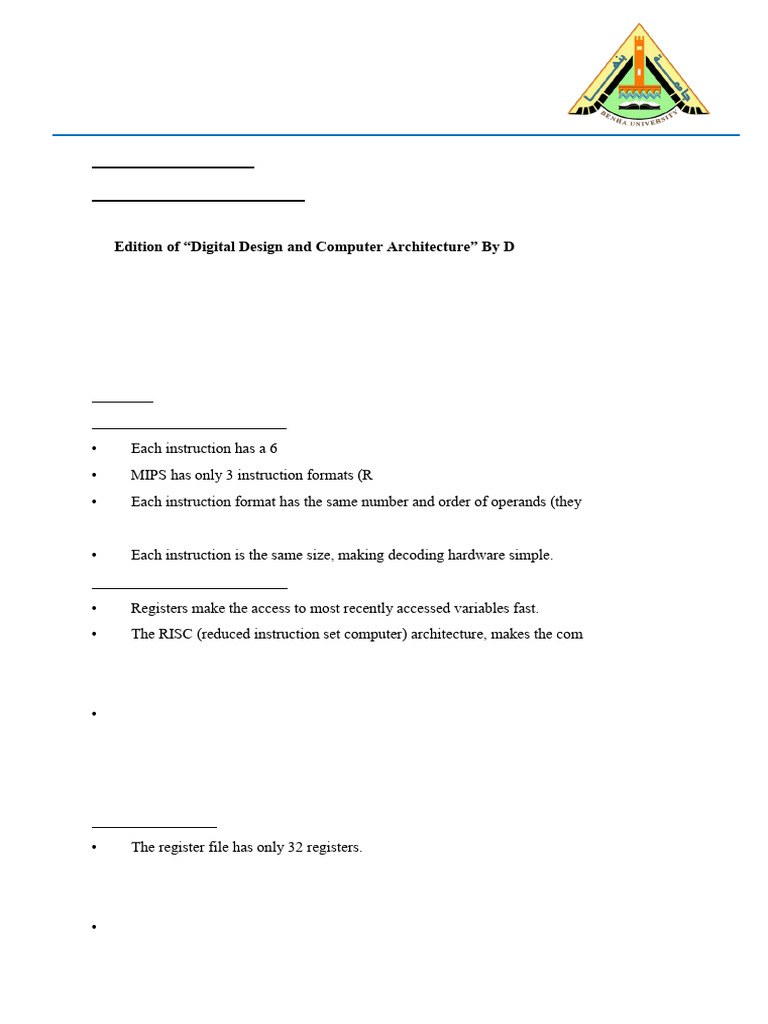 Assignment No 08 - Solution - Ex6.1 - Computer Architecture | PDF | Digital Electronics ...