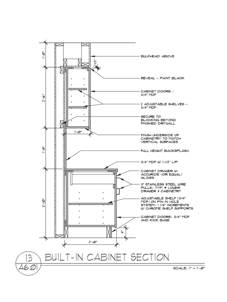 Built-In Cabinet Section | PDF