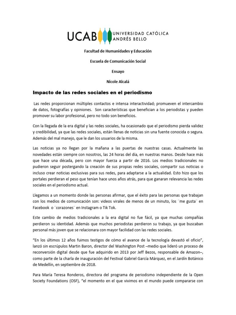 Facultad de Humanidades y EducaciÃ N Nicole | PDF | Redes sociales ...