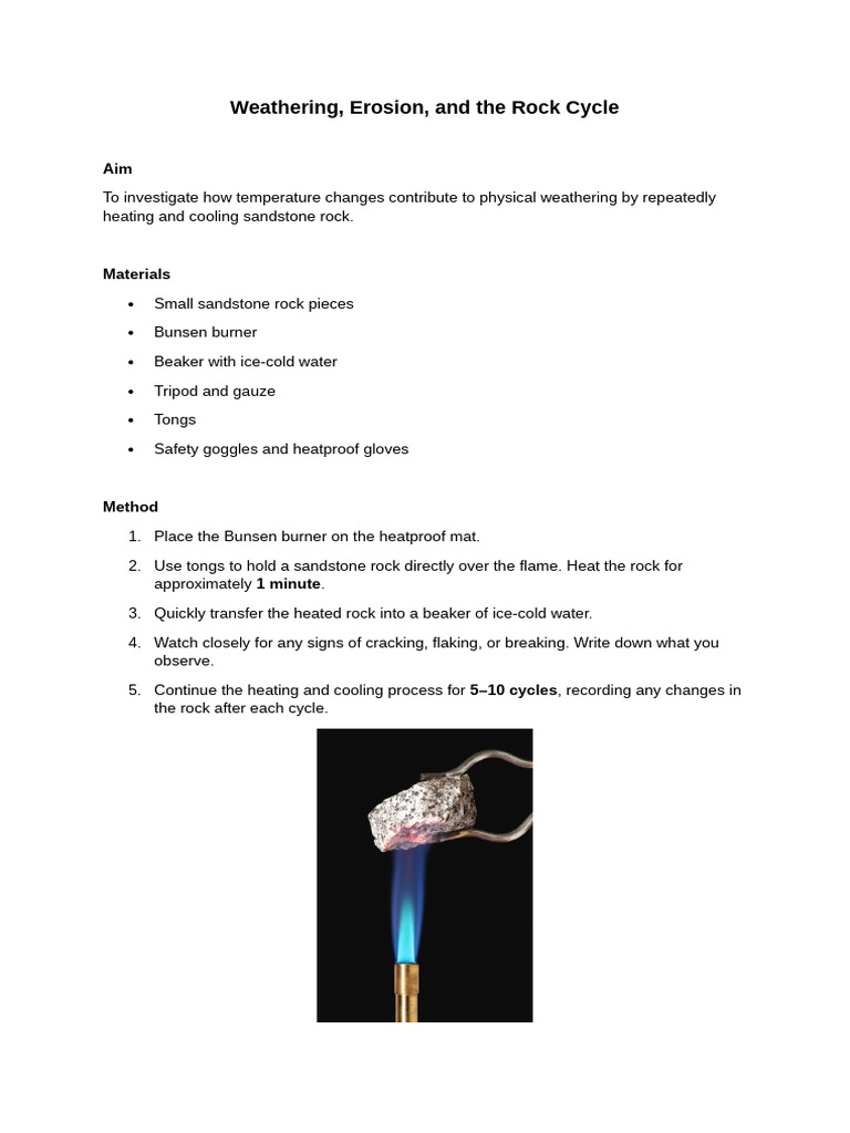 Weathering Experiment | PDF