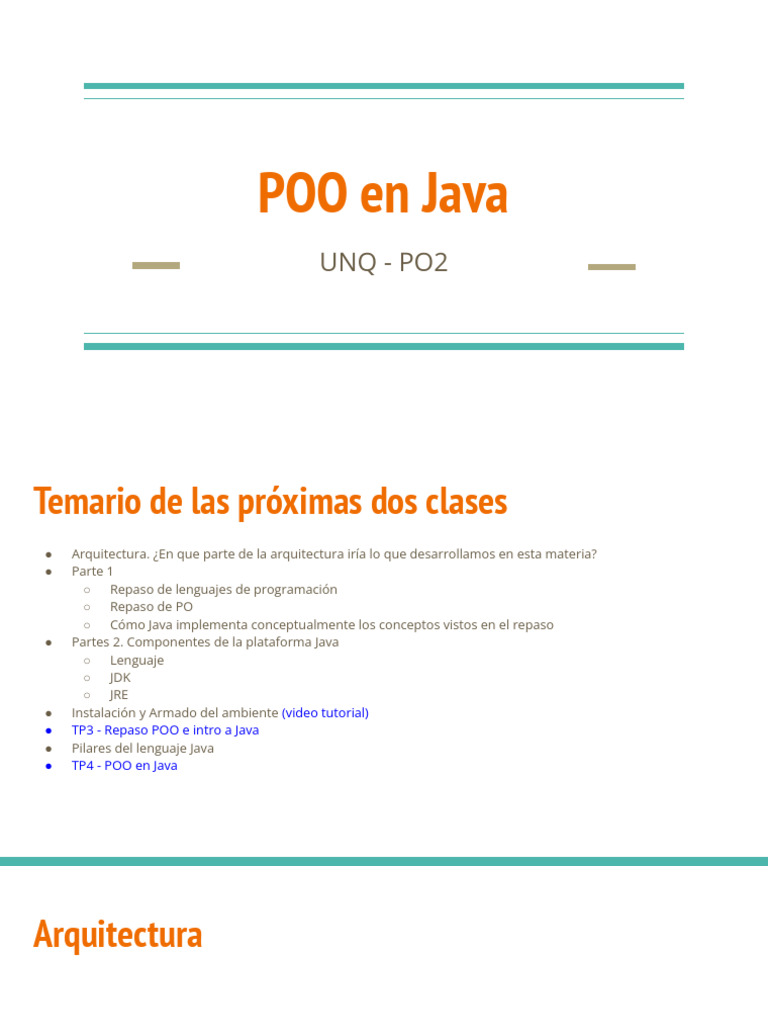 Introducción a POO en Java | PDF | Java (lenguaje de programación) | Programación orientada a ...