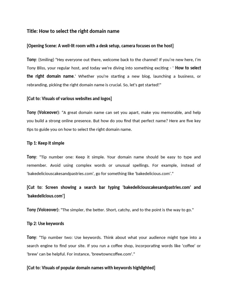 video script 4 | PDF