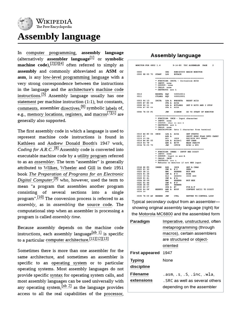 Assembly_language | PDF | Assembly Language | Macro (Computer Science) Assembly_language | PDF | Assembly Language | Macro (Computer Science)
