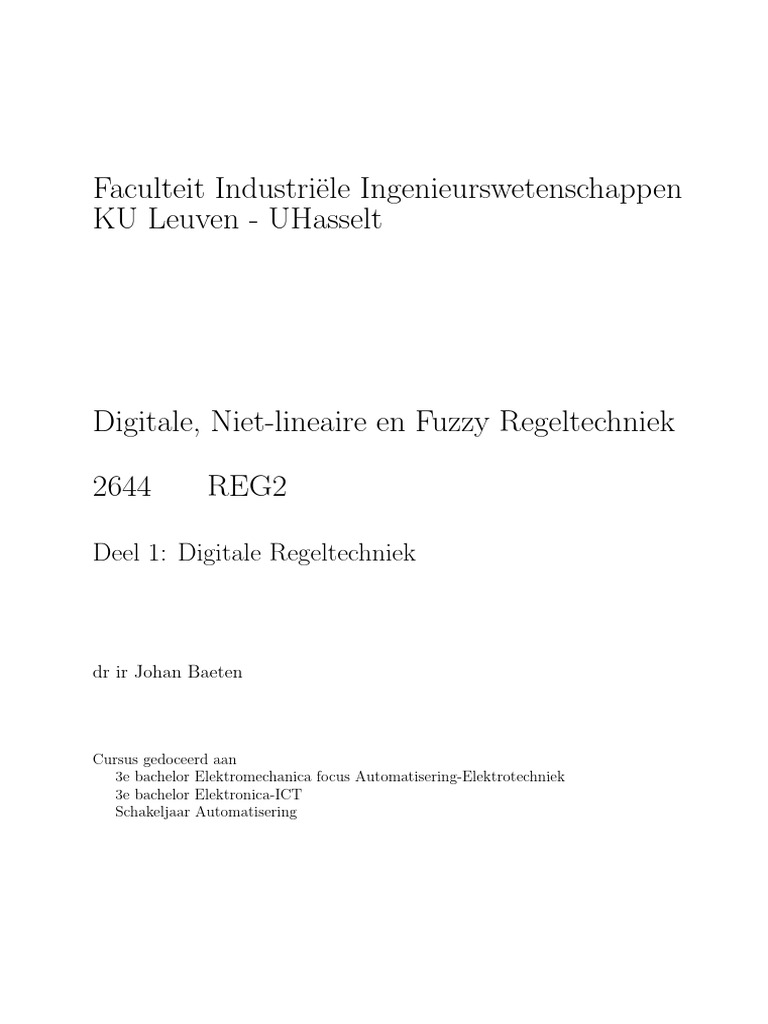 REG2_Digitale_Regeltechniek | PDF