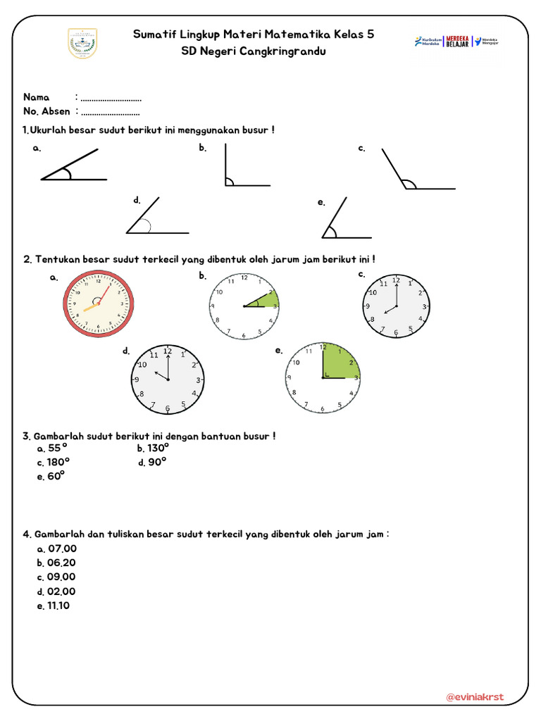 Ukuran Sudut dengan Busur Matematika | PDF