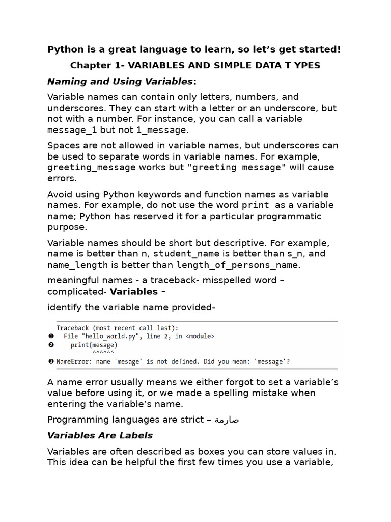 pythoncrushcourse | PDF | Variable (Computer Science) | String ... pythoncrushcourse | PDF | Variable (Computer Science) | String ...